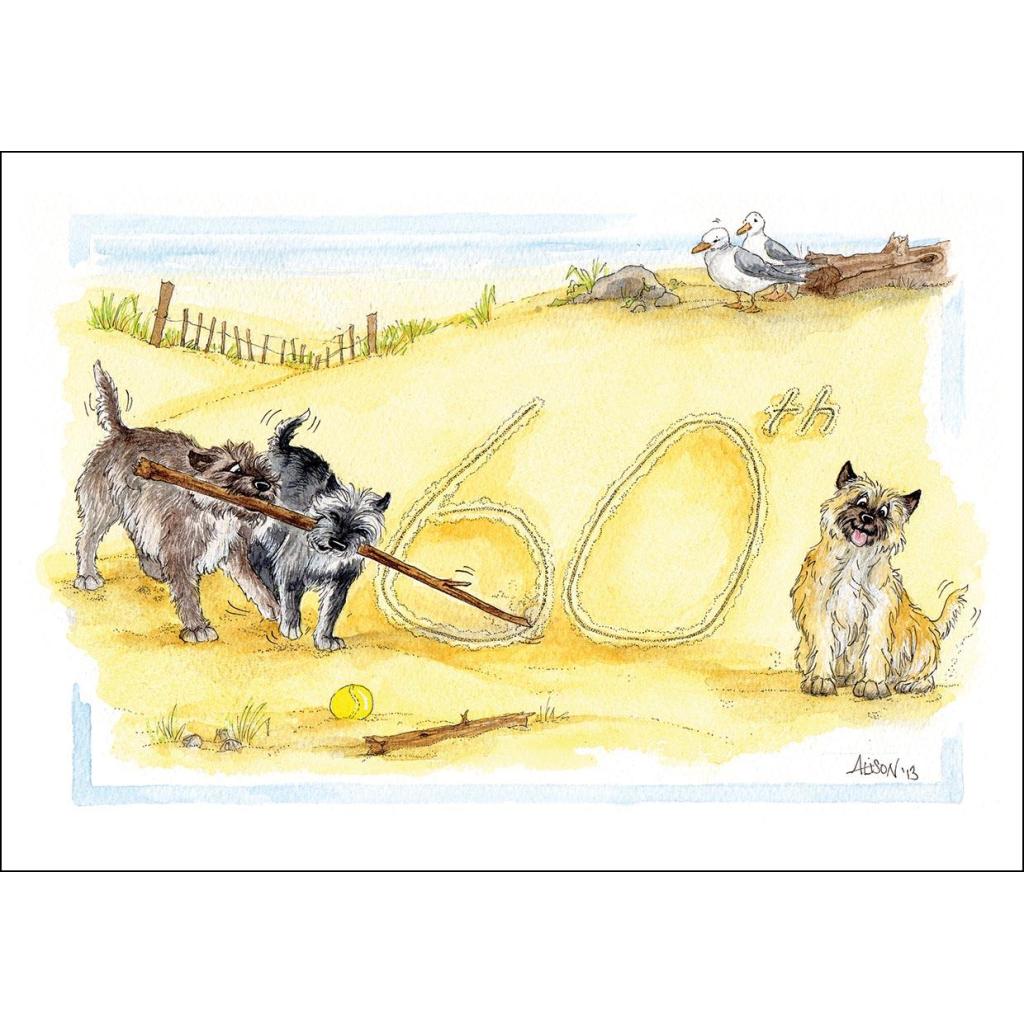 Alisons Animals Card - Happy 60th
