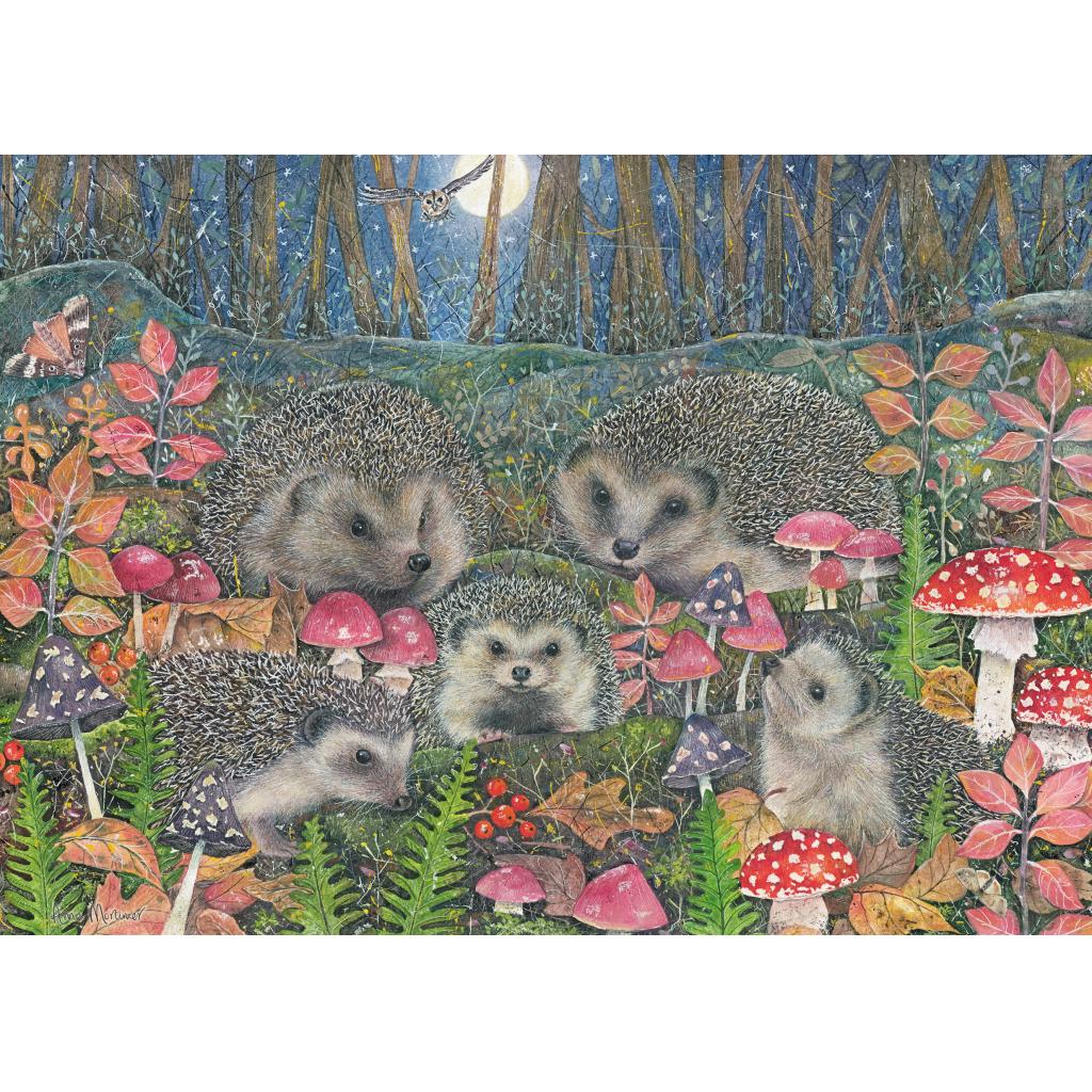 Woodland Hedgehogs - 1000 Piece Jigsaw | Animal Gift Club